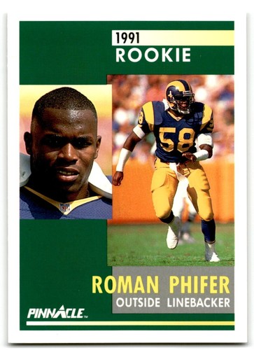 1991 Pinnacle Roman Phifer Rookie Los Angeles Rams #298 | eBay
