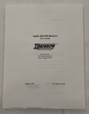 Morrow II Apollo 360 GPS Receiver User's Guide-Copy | eBay