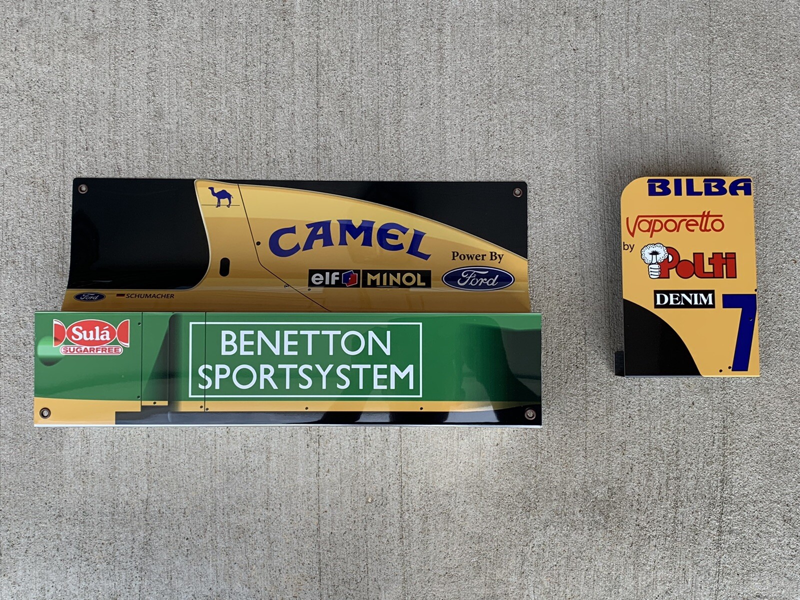 WOW!!!FORMULA 1 F1 sign Schumacher Benetton Race Car 3D | eBay