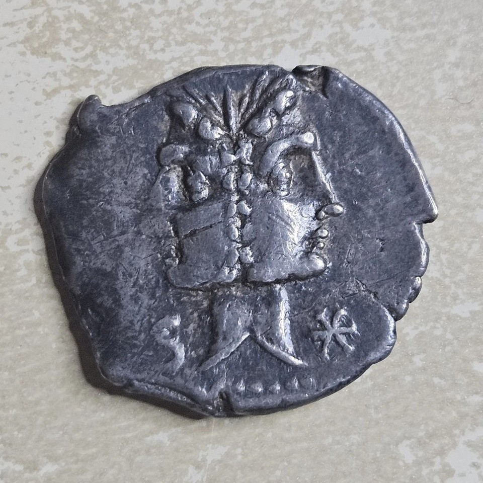 Roman Republic Silver Denarius Coin C Fonteius 114 BC Janus JANIFORM ...