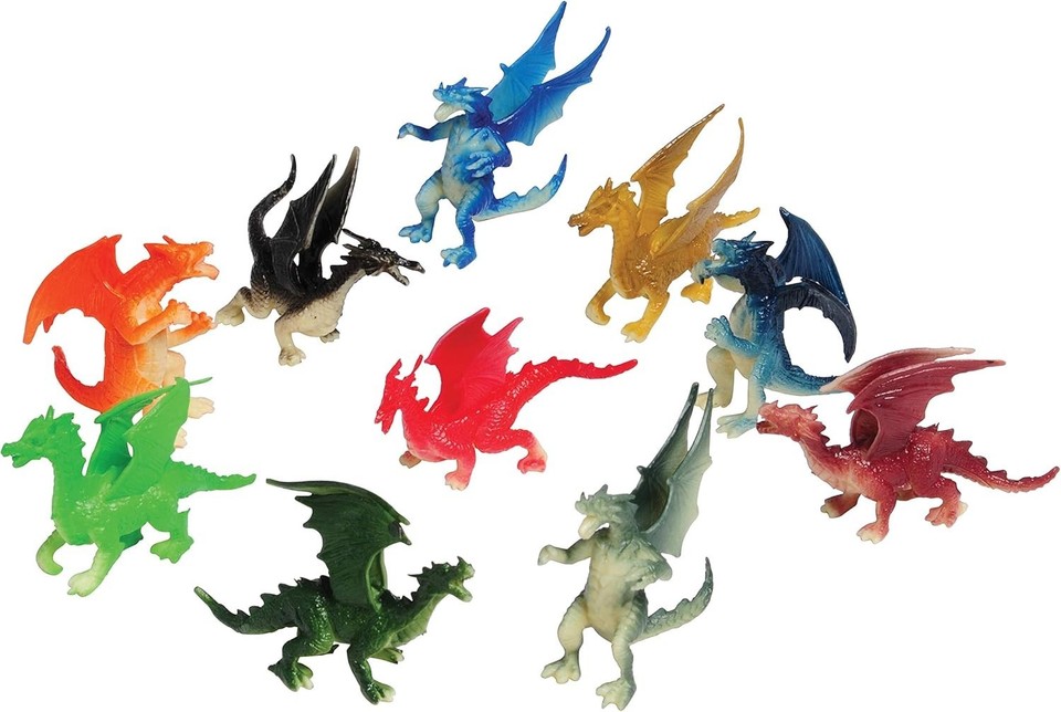 Colorful Mini Dragon Action Figures - Imaginative Fun for Kids 12 Mo to ...