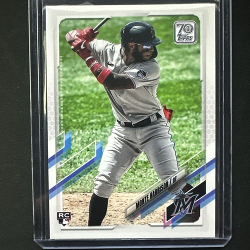 Monte Harrison- 2021 Topps 70th RC Baseball card #126 - Miami Marlins ...