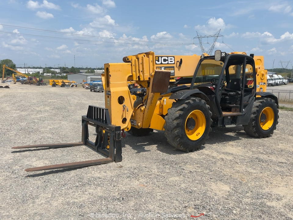 2018 JCB 510-56 56' 10,000 lb Telescopic Reach Forklift Telehandler Aux ...
