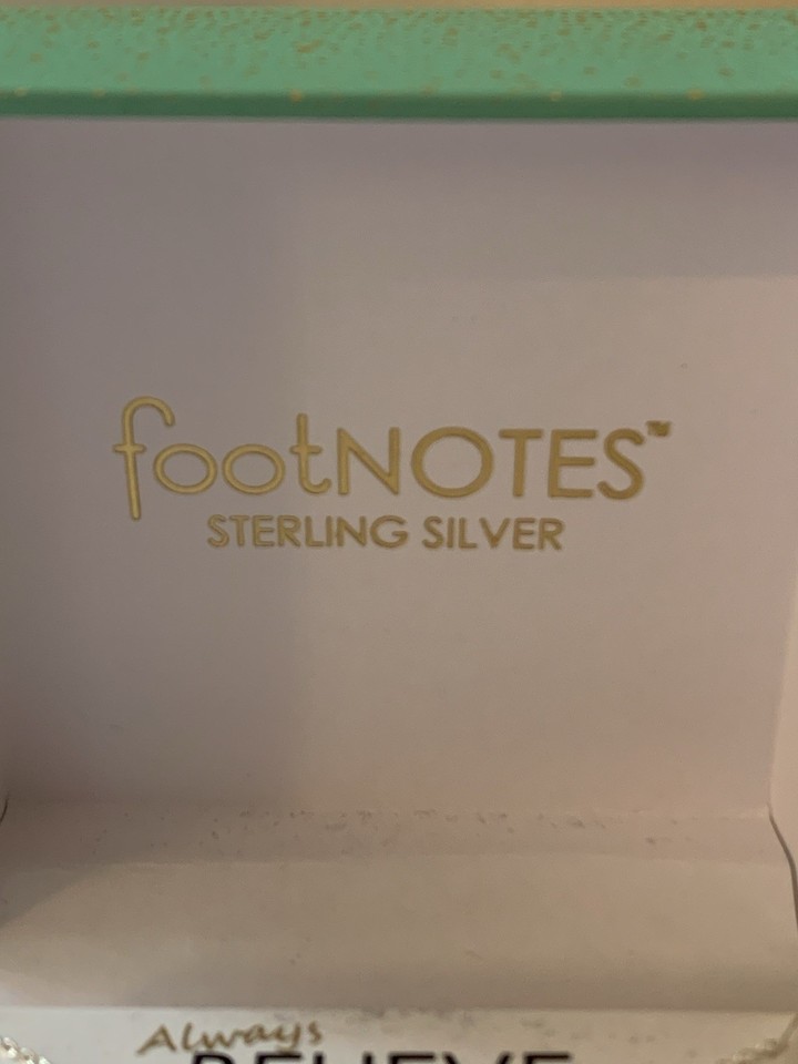 Footnote Believe Necklace Sterling Silver Cross Heart Angel Wing Charm ...