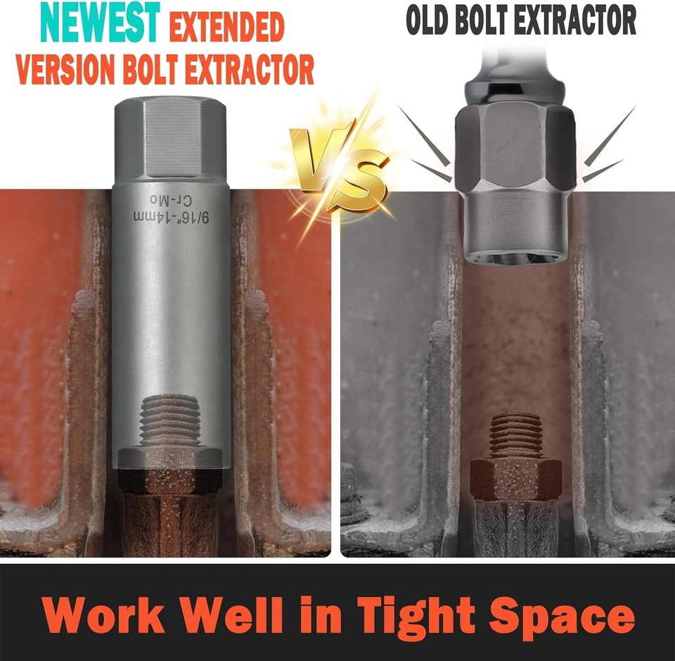 5PCS Deep Bolt Extractor Kit, Easy Out Spark Plug Socket Set, Ez... | eBay