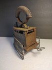 Antique Victorian Coal Clothes Iron With Rare Holding Cage . | eBay