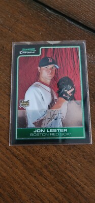💥 JON LESTER Boston Red Sox card BOWMAN CHROME RC ROOKIE CHICAGO CUBS💥 ...