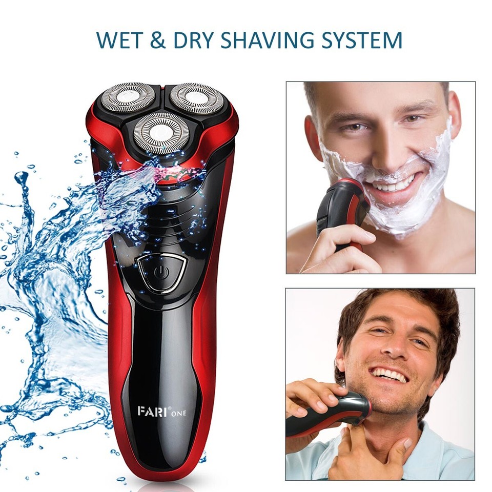 FARI Rotary Electric Razor Shaver with Pop-up Trimmer, Wet & Dry Razor ...