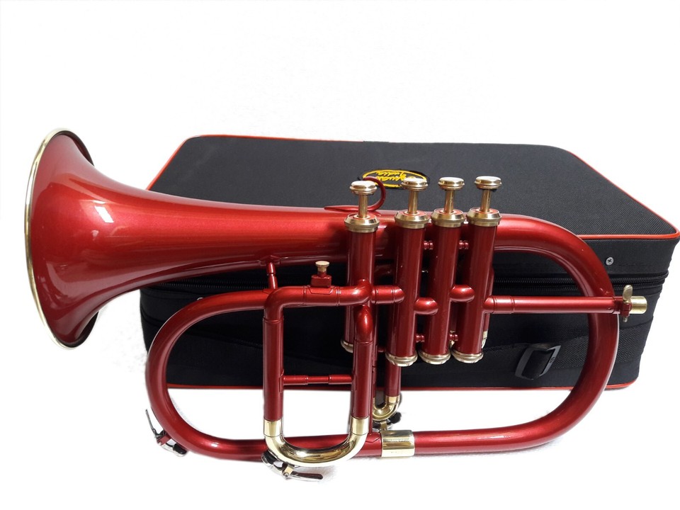 SUMMER SALE FLUGEL HORN RED BRASS SOUND! Bb FLUGEL HORN BRASS WITH ...
