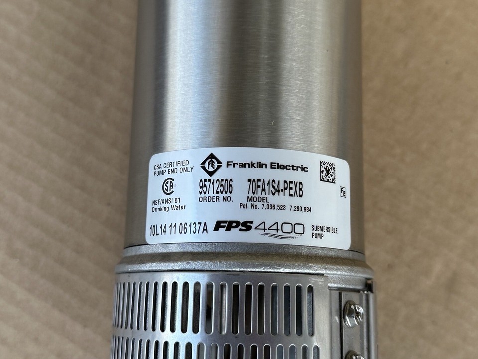 Franklin Electric FPS 4400 Tri-Seal 50Hz Submersible Well Pump End ...