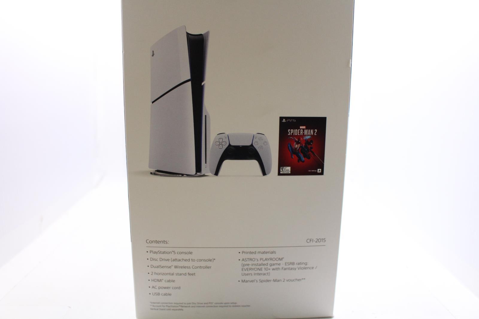 Sony PS5 Slim Blu-Ray Edition Marvel's Spider-Man 2 Bundle 1TB Console