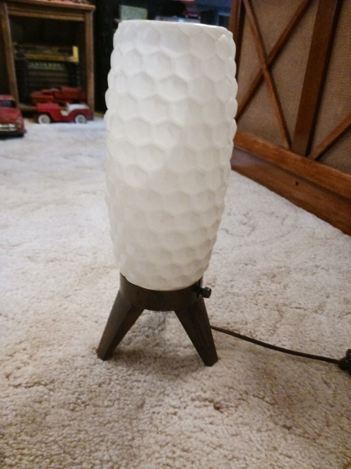 Mid Century Atomic Blow Mold Lamp | eBay