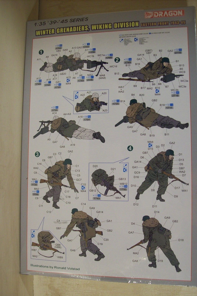 dragon model kit 1/35winter grenadeir viking division sealed small us ...