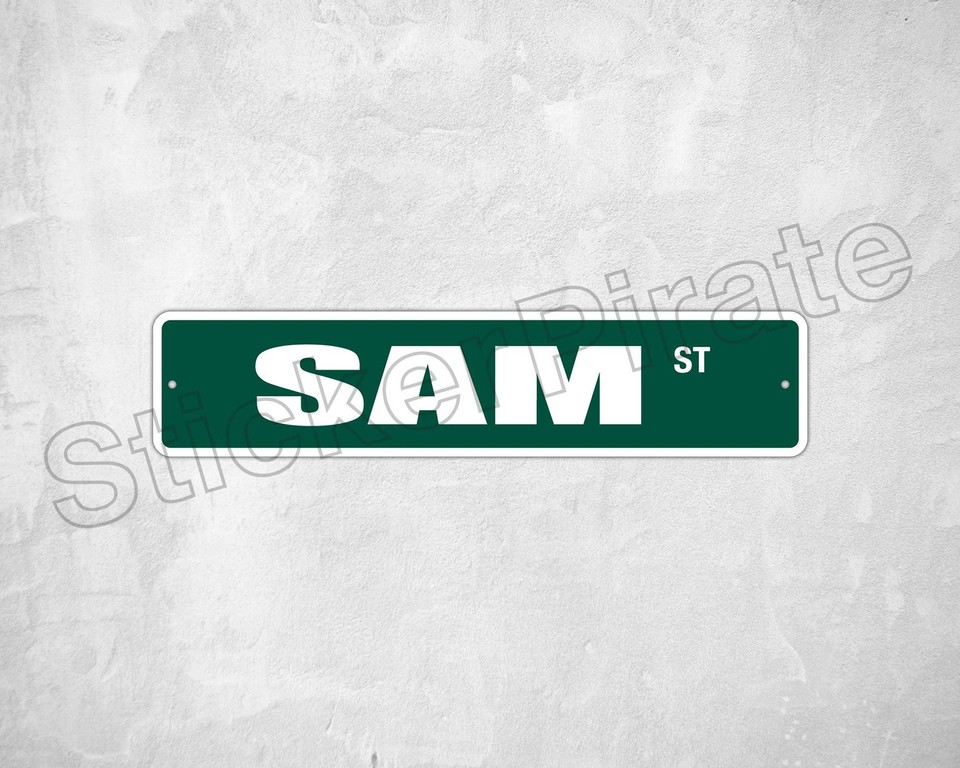 *Aluminum* Sam St 4" x 18" Metal Novelty Street Sign SS 3162 | eBay