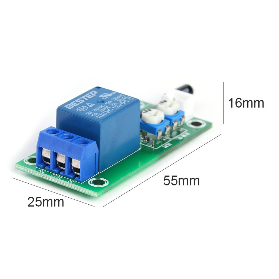 DC 12V Relay Switch Module DIY Alarm System Adjustable Vibration Sensor ...