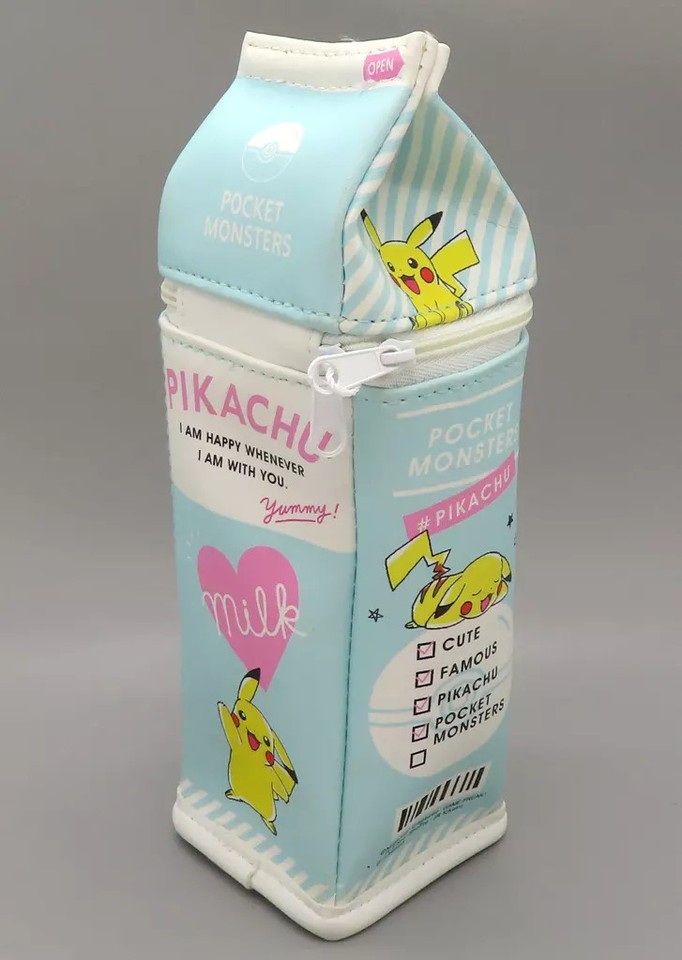 Pokemon Pikachu Milk Carton Pouch Fig Storage Bag 7cm x 21cm Used | eBay