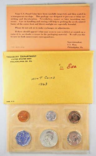 1963 P Philadelphia US MINT Proof Set SILVER COINS Quarter DIME Half Dollar | eBay