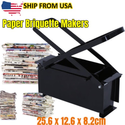 DIY Paper Log Briquette Maker Green Recycle Newspaper Fire Brick Block ...