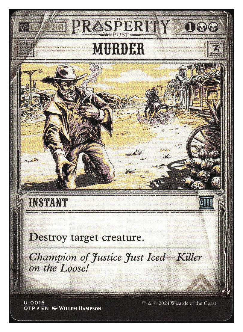 Murder (showcase)(foil) Outlaws of Thunder Junction MTG - NM+ *Mythic ...
