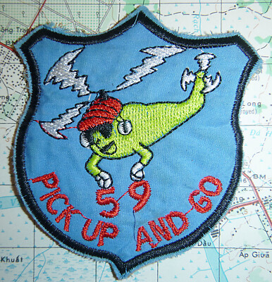 Patch- PICK UP AND GO - US Army, 59th Helicopter Tranport - Vietnam War ...