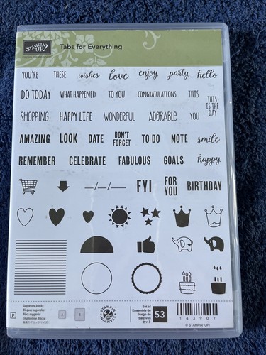 Stampin' Up! NEW ~ TABS FOR EVERYTHING Photopolymer Stamp Set~Includes ...