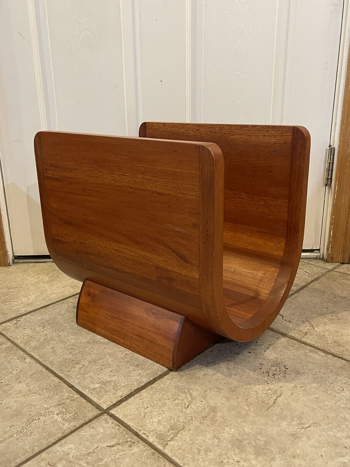 Vintage Modern Solid Teak U-Shaped Magazine Holder from Frontgate ...