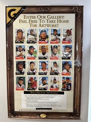 1999 Topps Gallery Baseball Cards In Store Advertisement Poster | eBay