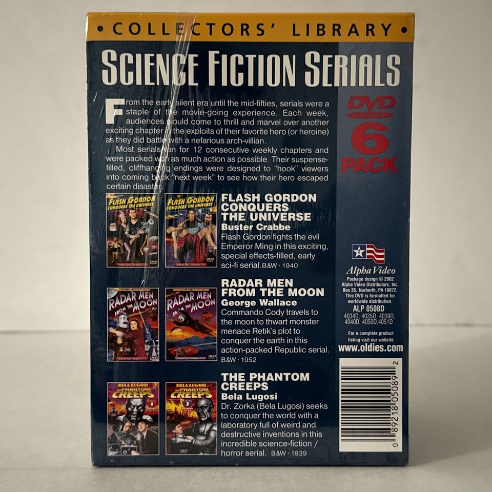Science Fiction Serials DVD 2003 6-Disc Set Collector Library Flash ...