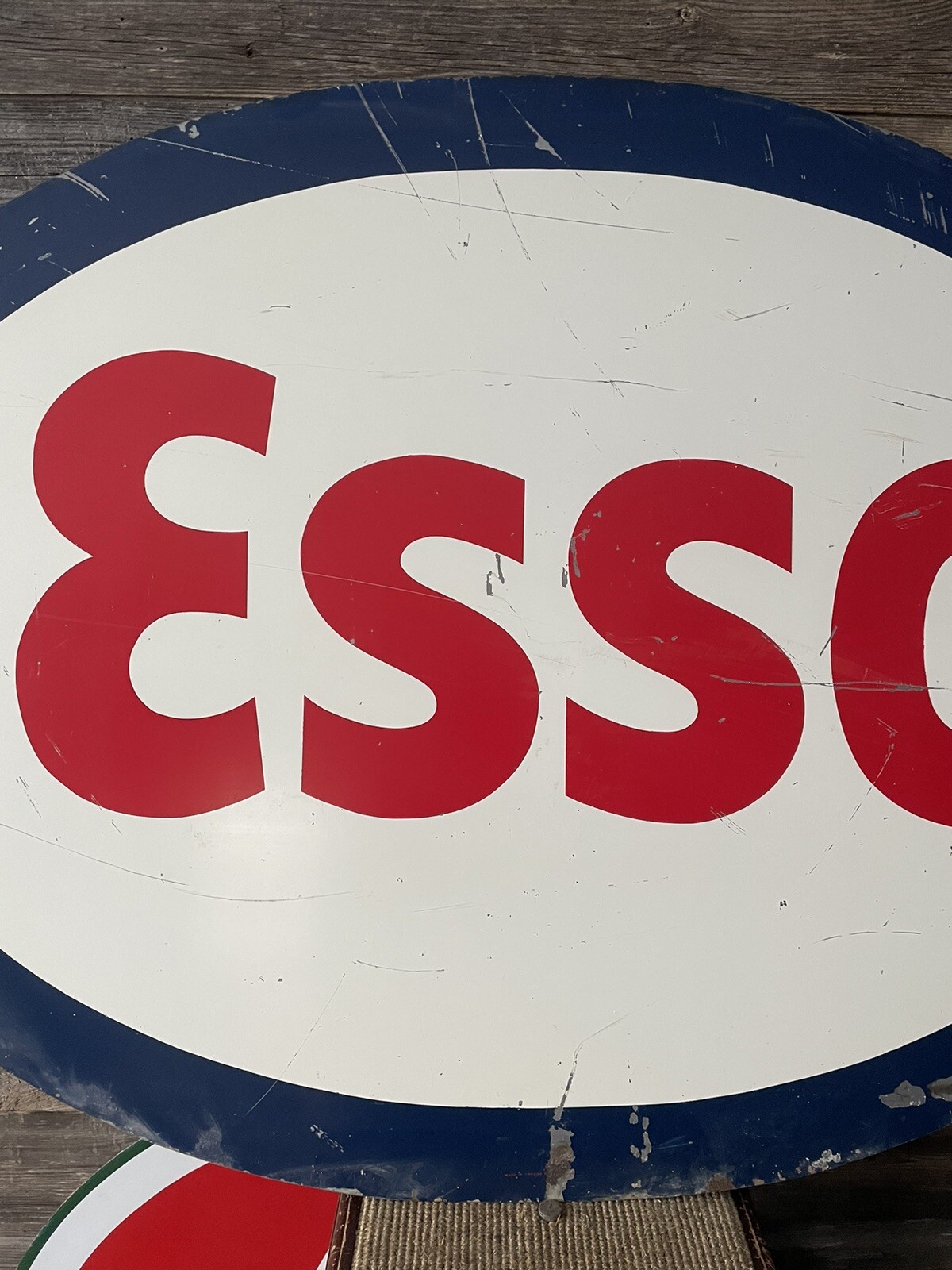 Vintage Esso Bulk Dealer Sign Painted Metal Barker Sign Canada Original ...