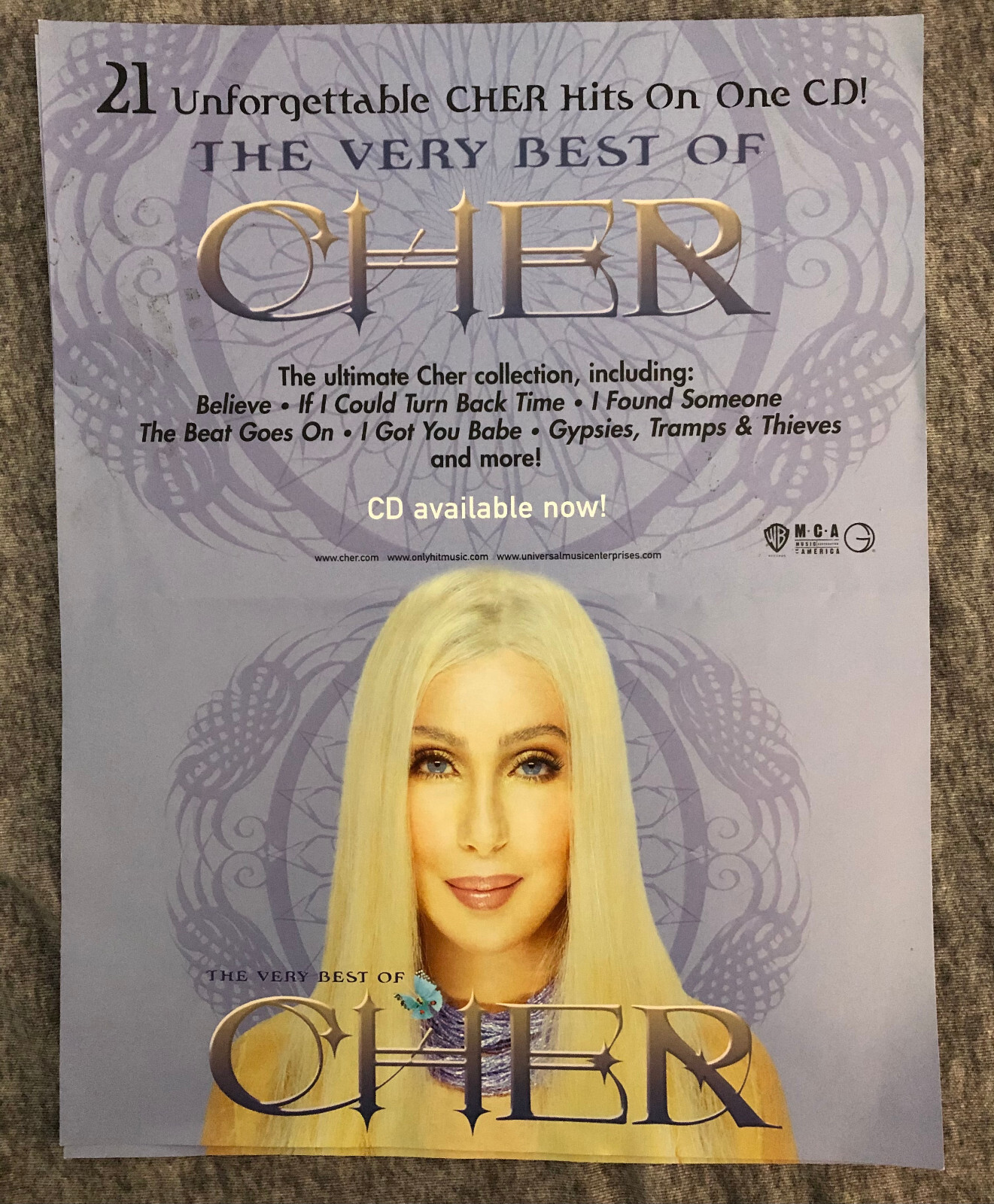 CHER PROMO ONE-SHEET ADVERTISING HER CD-BEST OF CHER-9X11 | eBay