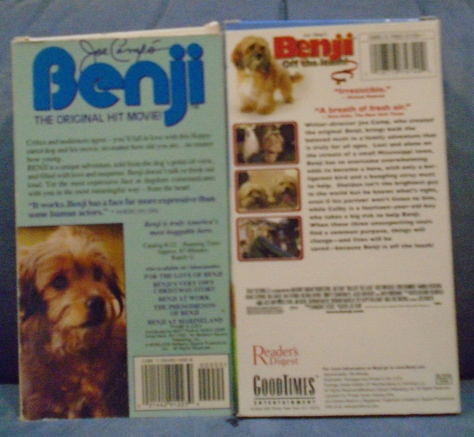 Lot of 2 Benji off the leash & Benji Joe Camp's (vhs, 2004) 18713747402 ...