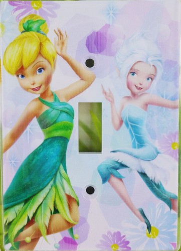 Girls Disney Fairies Tinkerbell Light Switch Plate Wall Plate Single ...