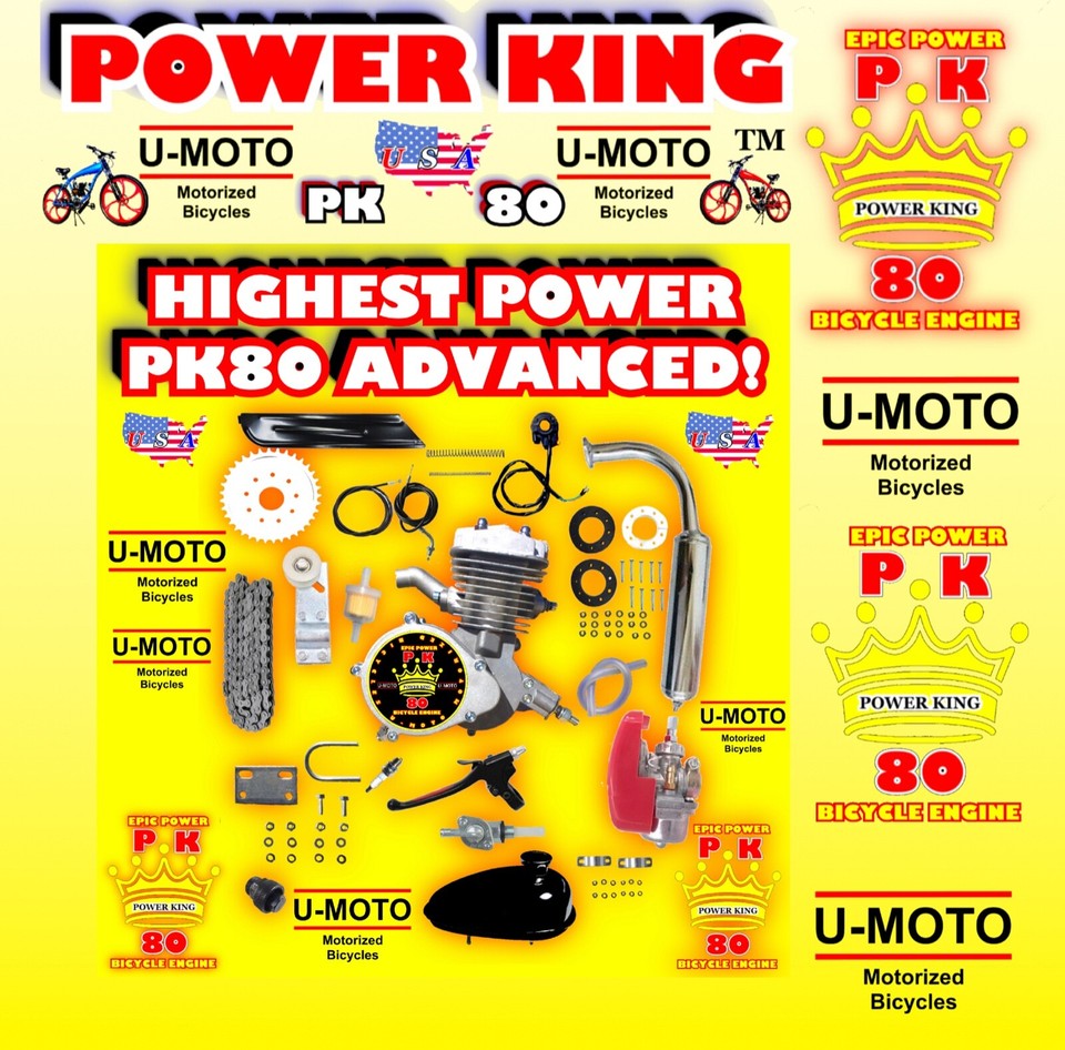 COMPLETE 2-STROKE 66cc/80cc MOTORIZED BIKE KIT FOR YOUR BICYCLE DIY NEW POWER | eBay