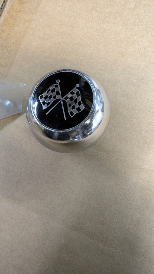 NOS AMCO CROSS FLAGS SHIFT KNOB 3-4-SPEED SHIFTER BALL #8140-2 7/16 x ...