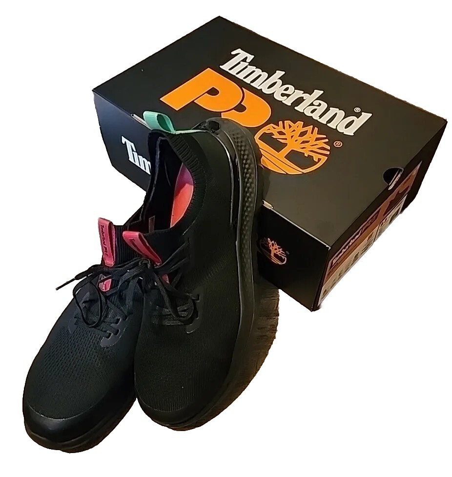 Timberland PRO Setra Slip-on Knit Comp Safety Toe, 9.5 W Black Red NEW ...