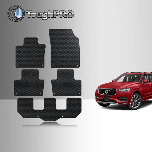 ToughPRO Floor Mats + 3rd Row Black For Volvo XC90 All Weather 2016 ...