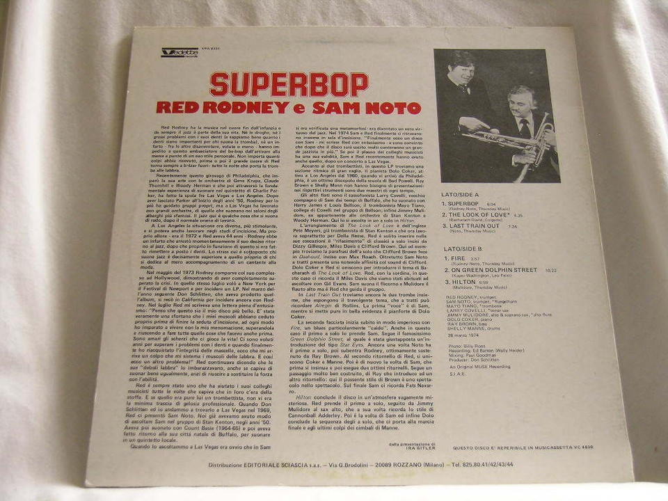 RED RODNEY & SAM NOTO Superbop Dolo Coker Ray Brown Shelly Manne ...