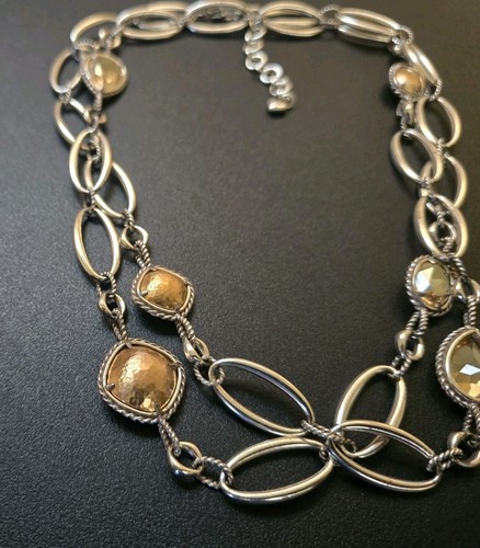 Brighton Your True Color Silver & Gold Plate Crystal Necklace | eBay