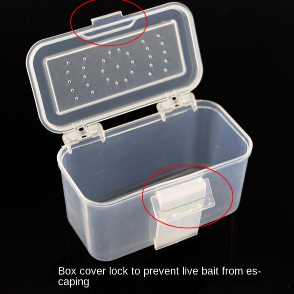 Waist Earthworm Box Portable Fishing lure Storage Case Red Worm Boxes ...