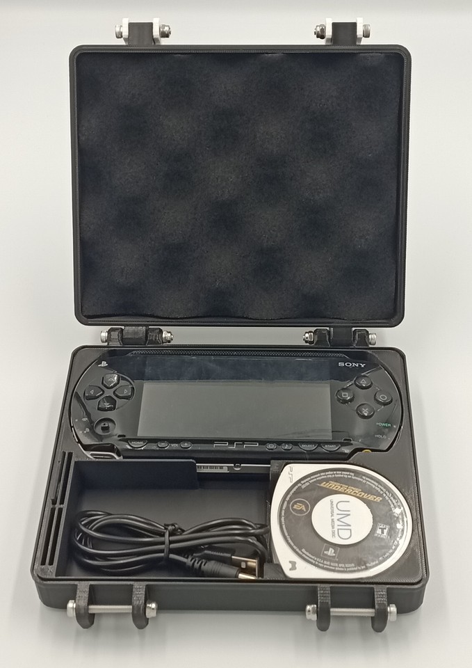 PSP 1000 Protective Carrying Case -Holds 6 Games, USB Cable, 4 Memory ...