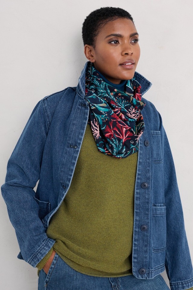 Seasalt Women's Scarf - multi May Garland Circle Scarf - Seaweed Bloom ...