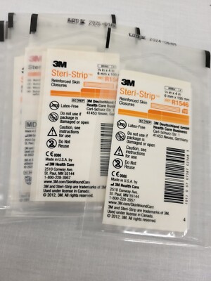 3M Steri-Strip reinforced Skin Closures - 1/4" x 4" 6 pack of 36 single ...