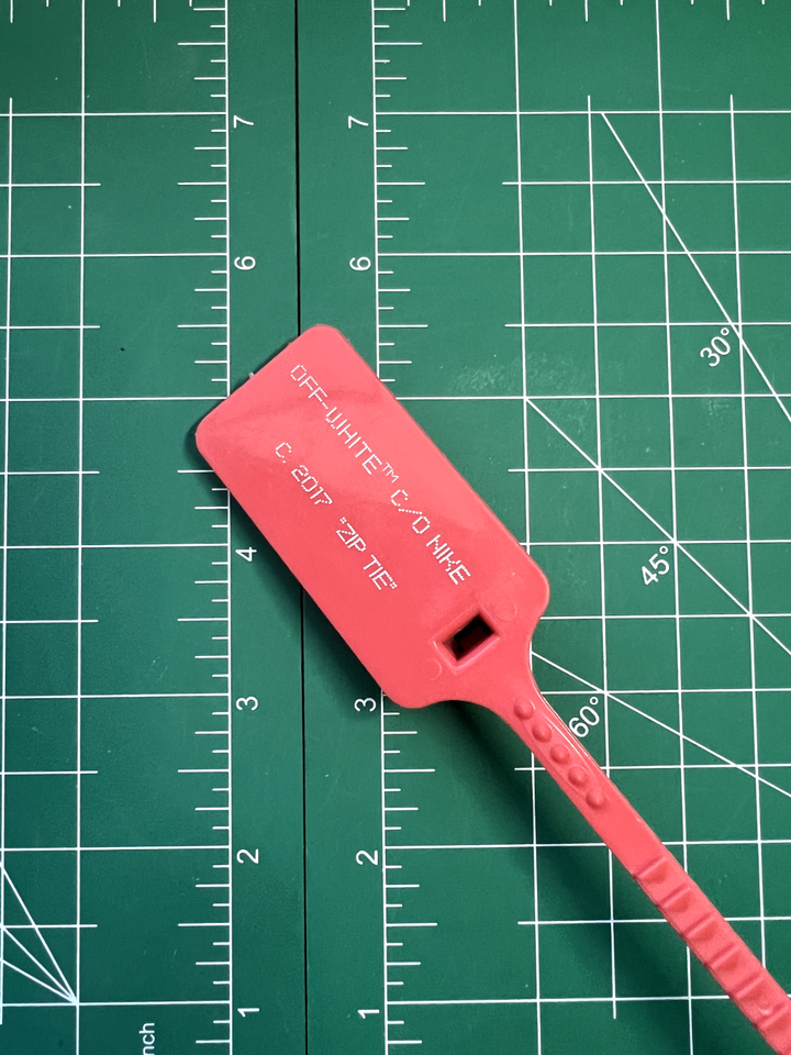 “The Ten” / "The Fifty" Off-White x Nike Zip Tie Tag Replacement | eBay