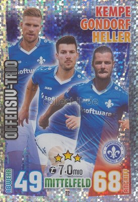 Match Attax 15/16 - 72 - KEMPE, Jerome GONDORF & Marcel HELLER ...