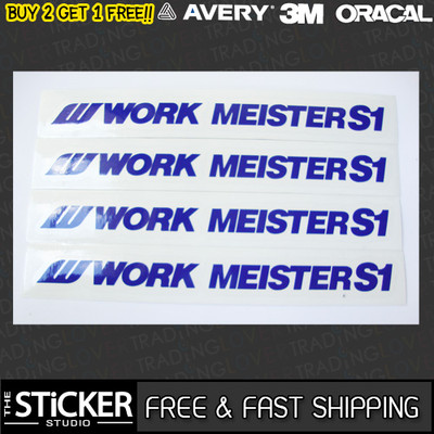 4 x Work Meister S1 Wheels Rim sticker decals all color silvia skyline ...