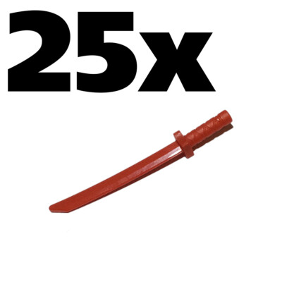 NEW LEGO - Weapon - sword - Katana / Shamshir Red x 25 - Ninja Ninjago ...