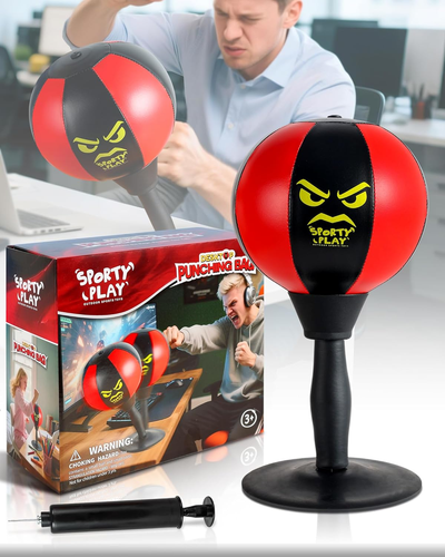 Desktop Punching Bag with Double Suction Cup Base for Stress Relief ...