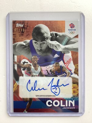 TOPPS TEAM GB 2024 COLIN JACKSON AUTOGRAPH 32/99 | eBay Australia