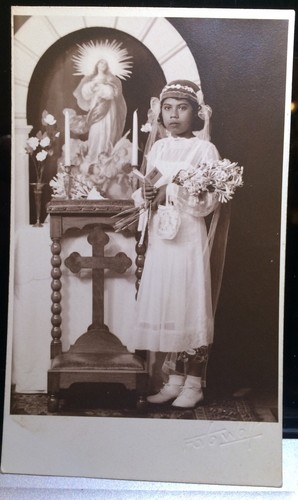 Catholic FIRST HOLY COMMUNION Child, Photo Post Card 1937 MEXICO ...