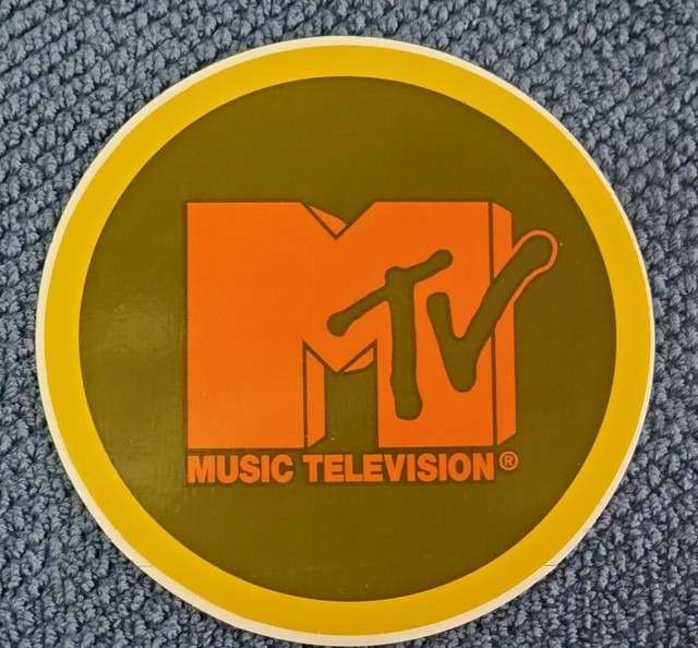 Official MTV Vintage Retro Logo 5 inch Vinyl Sticker Glossy Yellow ...